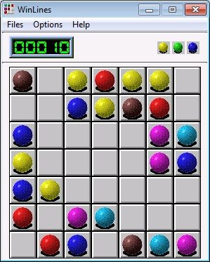 Screenshot of WinLines (Windows, 1998) - MobyGames