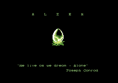 Screenshot of Alien (Commodore 64, 1984) - MobyGames