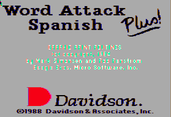 Word Attack Spanish Plus! (1988) - MobyGames