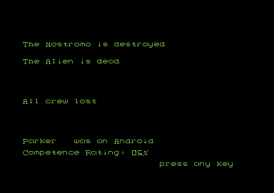 Screenshot of Alien (Commodore 64, 1984) - MobyGames