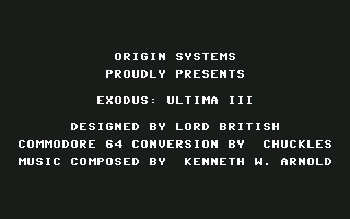 Screenshot of Exodus: Ultima III (Commodore 64, 1983) - MobyGames