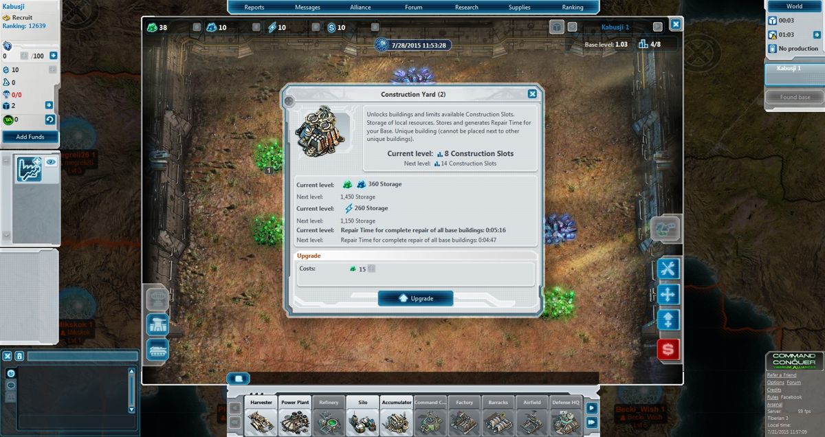 Screenshot of Command & Conquer: Tiberium Alliances (Browser, 2012) - MobyGames