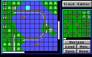 Screenshot of Stunts (DOS, 1990) - MobyGames