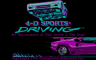 Screenshot of Stunts (DOS, 1990) - MobyGames