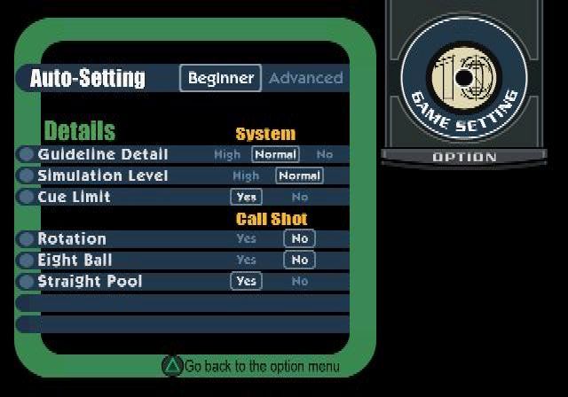 Screenshot of Q-Ball Billiards Master (PlayStation 2, 2000) - MobyGames