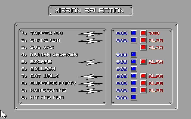 Screenshot of 688 Attack Sub (DOS, 1989) - MobyGames