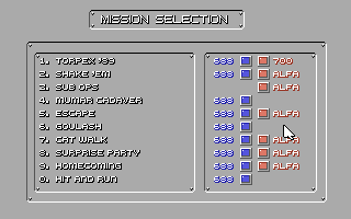 Screenshot of 688 Attack Sub (Amiga, 1989) - MobyGames