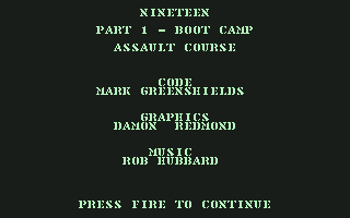 Screenshot of 19 Part 1: Boot Camp (Commodore 64, 1988) - MobyGames