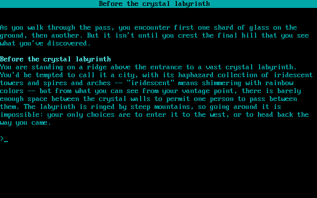 Screenshot of Photopia (DOS, 1998) - MobyGames