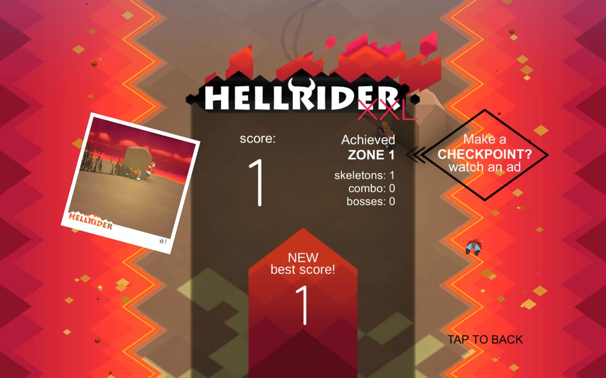 Screenshot of Hellrider (Android, 2015) - MobyGames