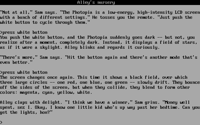 Screenshot of Photopia (DOS, 1998) - MobyGames