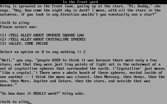 Screenshot of Photopia (DOS, 1998) - MobyGames