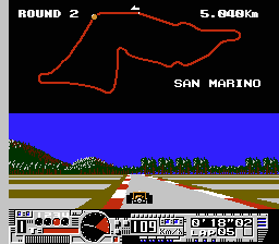 Screenshot of Michael Andretti's World GP (NES, 1988) - MobyGames