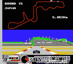 Screenshot of Michael Andretti's World GP (NES, 1988) - MobyGames