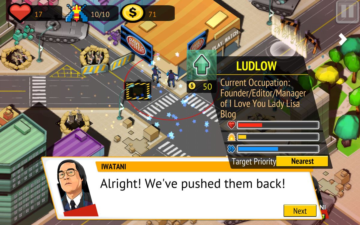 Screenshot of Pixels Defense (Android, 2015) - MobyGames