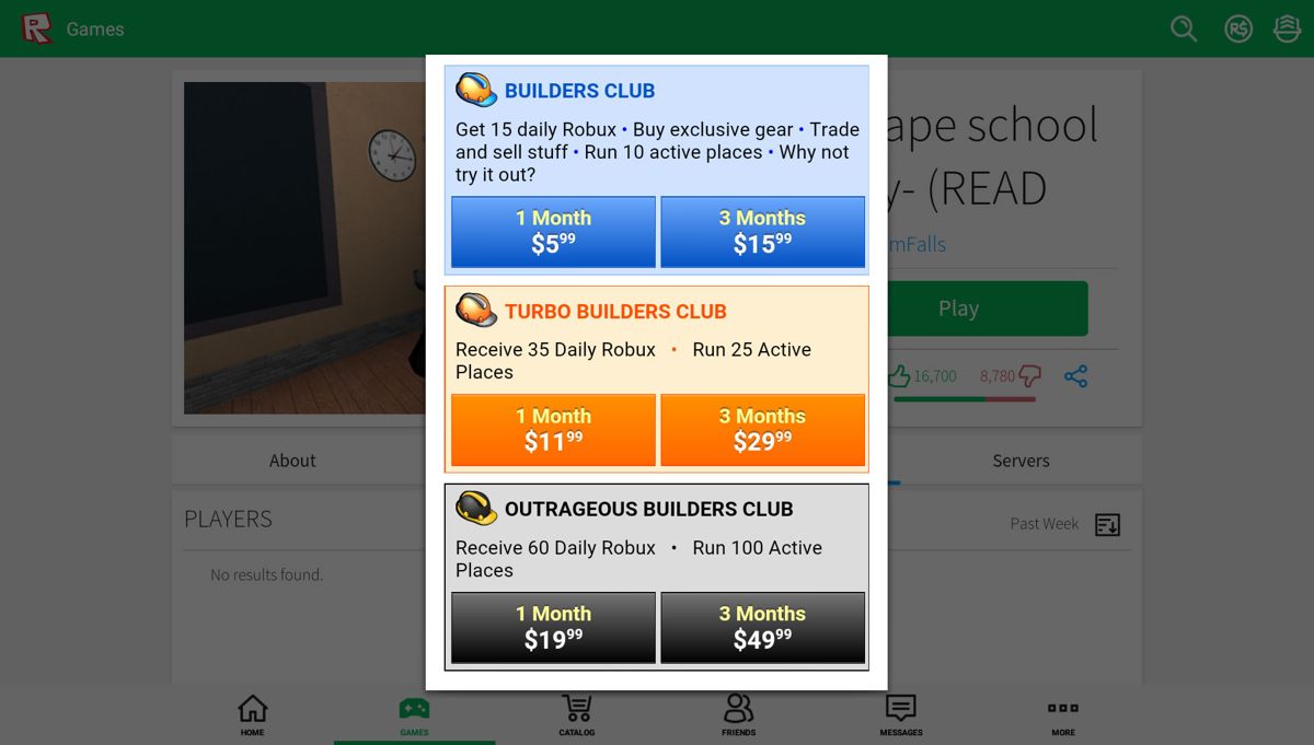 Screenshot of Roblox (Android, 2005) - MobyGames