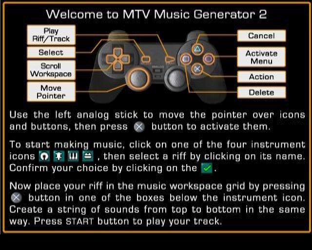 Screenshot of MTV: Music Generator 2 (PlayStation 2, 2001) - MobyGames
