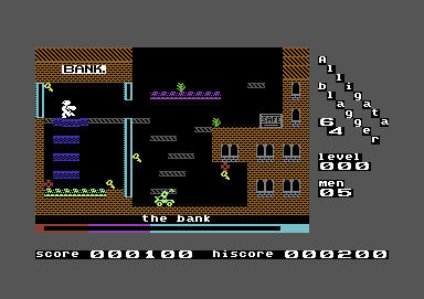Screenshot of Blagger (Commodore 64, 1983) - MobyGames