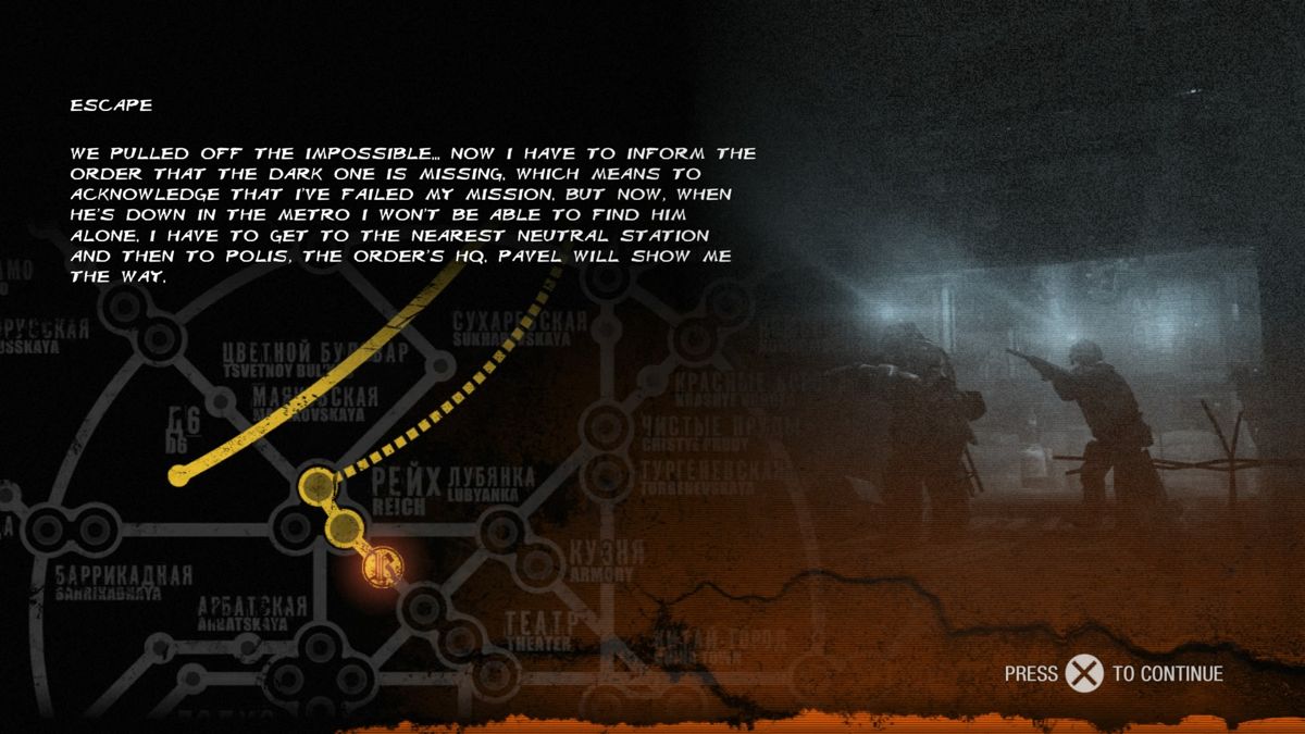 Screenshot of Metro: Last Light - Redux (PlayStation 4, 2014) - MobyGames