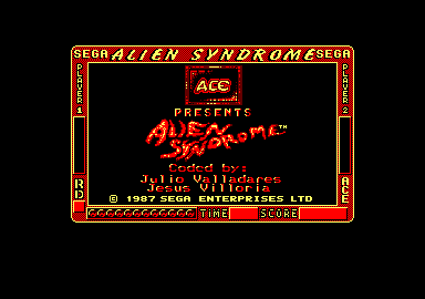 Screenshot of Alien Syndrome (Amstrad CPC, 1987) - MobyGames