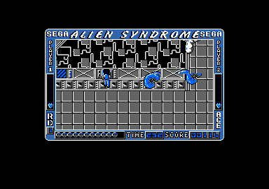Screenshot of Alien Syndrome (Amstrad CPC, 1986) - MobyGames