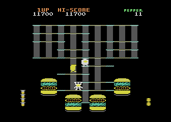 Screenshot of Beef Drop (Atari 8-bit, 2004) - MobyGames