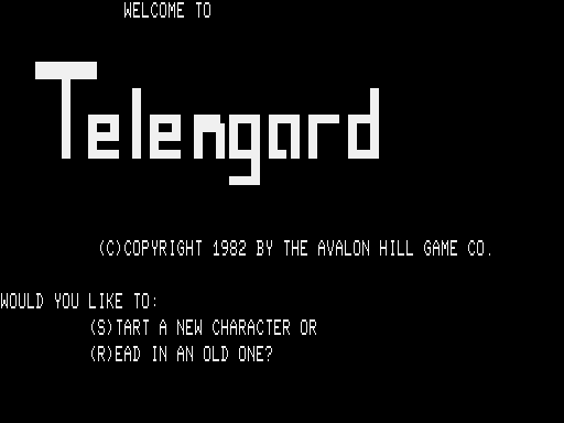 Screenshot of Telengard (TRS-80, 1982) - MobyGames