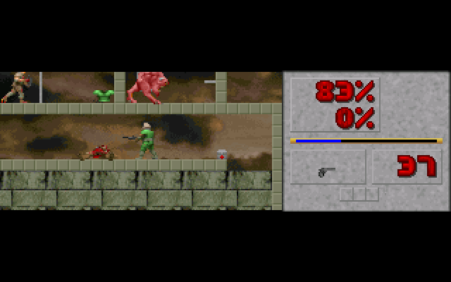 Screenshot of Doom 2D (DOS, 1996) - MobyGames