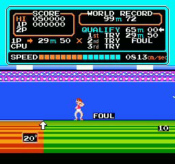 Screenshot of Track & Field (NES, 1983) - MobyGames