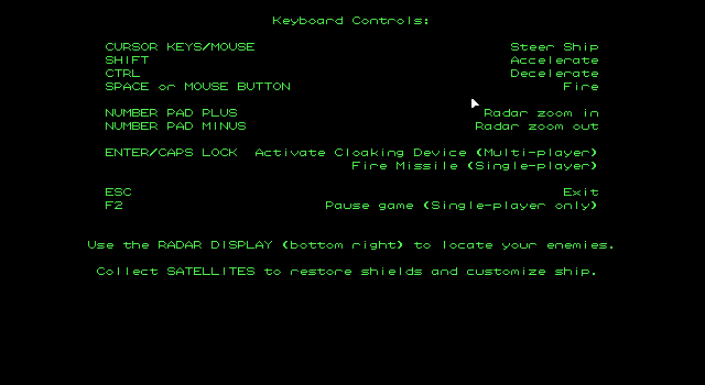Screenshot of NetWars (DOS, 1993) - MobyGames