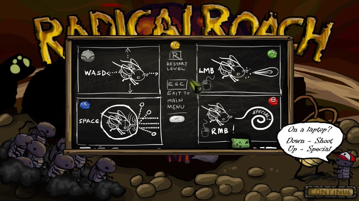 Screenshot of Radical Roach Deluxe (Windows, 2014) - MobyGames