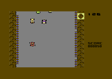 Screenshot of Bumping Buggies (Commodore 64, 1984) - MobyGames