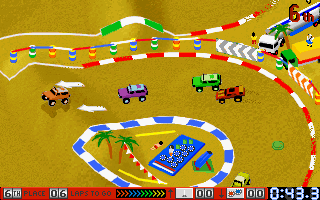 Screenshot of Race Mania (DOS, 1996) - MobyGames