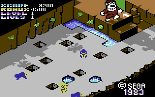 Screenshot of Congo Bongo (Commodore 64, 1983) - MobyGames