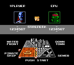 Screenshot of Teenage Mutant Ninja Turtles: Tournament Fighters (NES ...