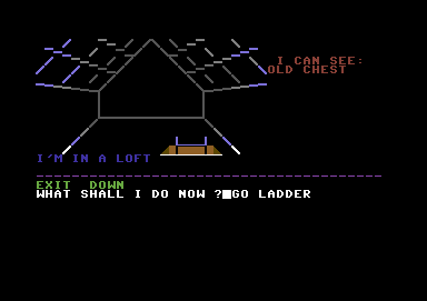Screenshot of Aztec Tomb Adventure (Commodore 64, 1983) - MobyGames