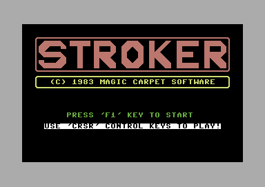 Screenshot of Stroker (Commodore 64, 1983) - MobyGames