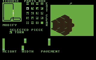 Screenshot of Racing Destruction Set (Commodore 64, 1985) - MobyGames