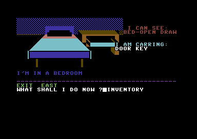 Screenshot of Aztec Tomb Adventure (Commodore 64, 1983) - MobyGames