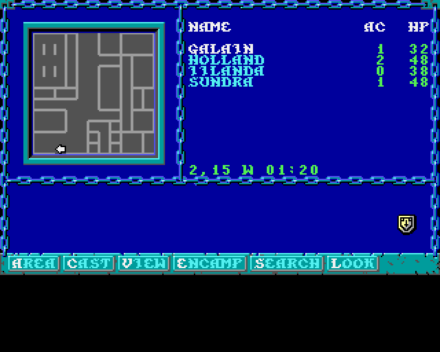 Screenshot of Curse of the Azure Bonds (Amiga, 1989) - MobyGames