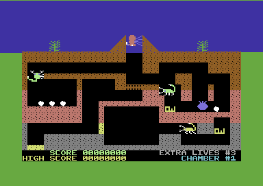Screenshot of Fire Ant (Commodore 64, 1983) - MobyGames