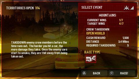 Screenshot of Need for Speed: Carbon - Own the City (PSP, 2006) - MobyGames