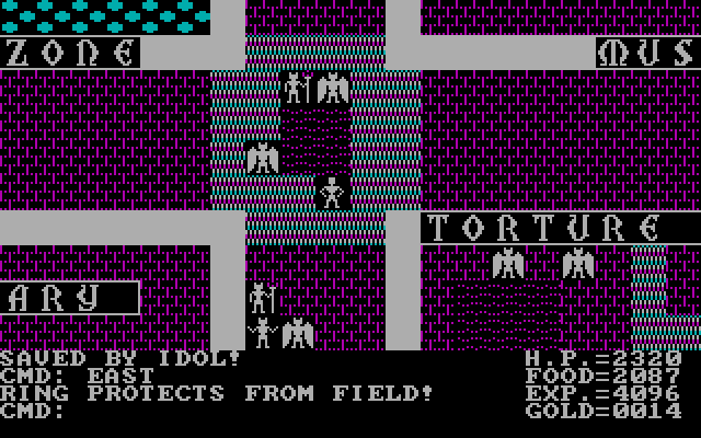 Screenshot of Ultima II: The Revenge of the Enchantress... (DOS, 1982 ...