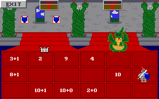 Screenshot of Sir AddaLot's Math Adventure (DOS, 1993) - MobyGames