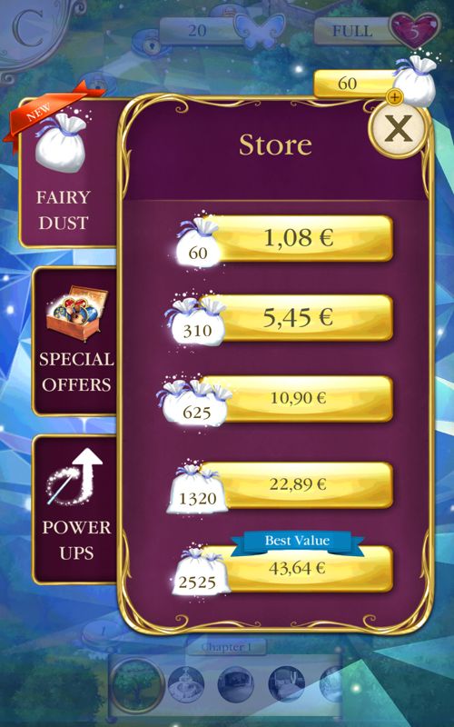 Screenshot of Cinderella: Free Fall (Android, 2015) - MobyGames