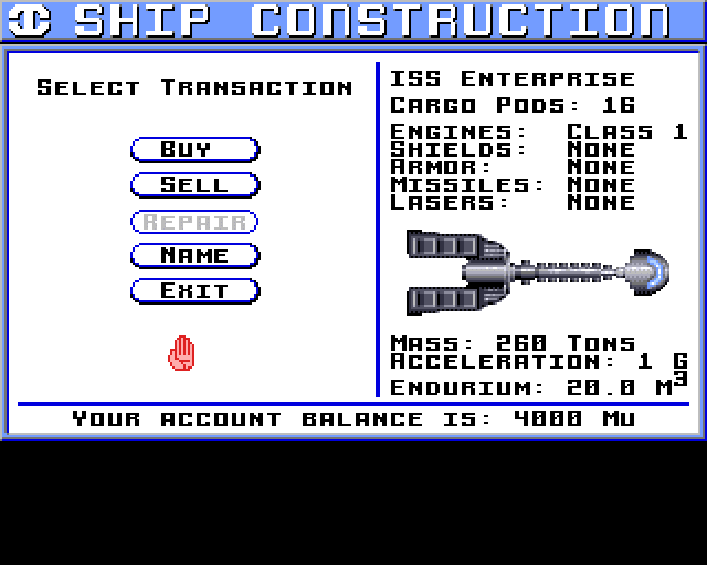 Screenshot of Starflight (Amiga, 1986) - MobyGames