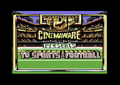 Screenshot of TV Sports: Football (Commodore 64, 1988) - MobyGames