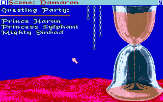 Screenshot of Sinbad and the Throne of the Falcon (Amiga, 1987) - MobyGames