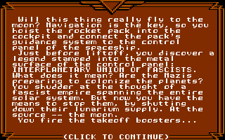 Screenshot of Rocket Ranger (Commodore 64, 1988) - MobyGames
