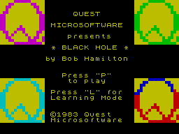 Screenshot of The Black Hole (ZX Spectrum, 1983) - MobyGames